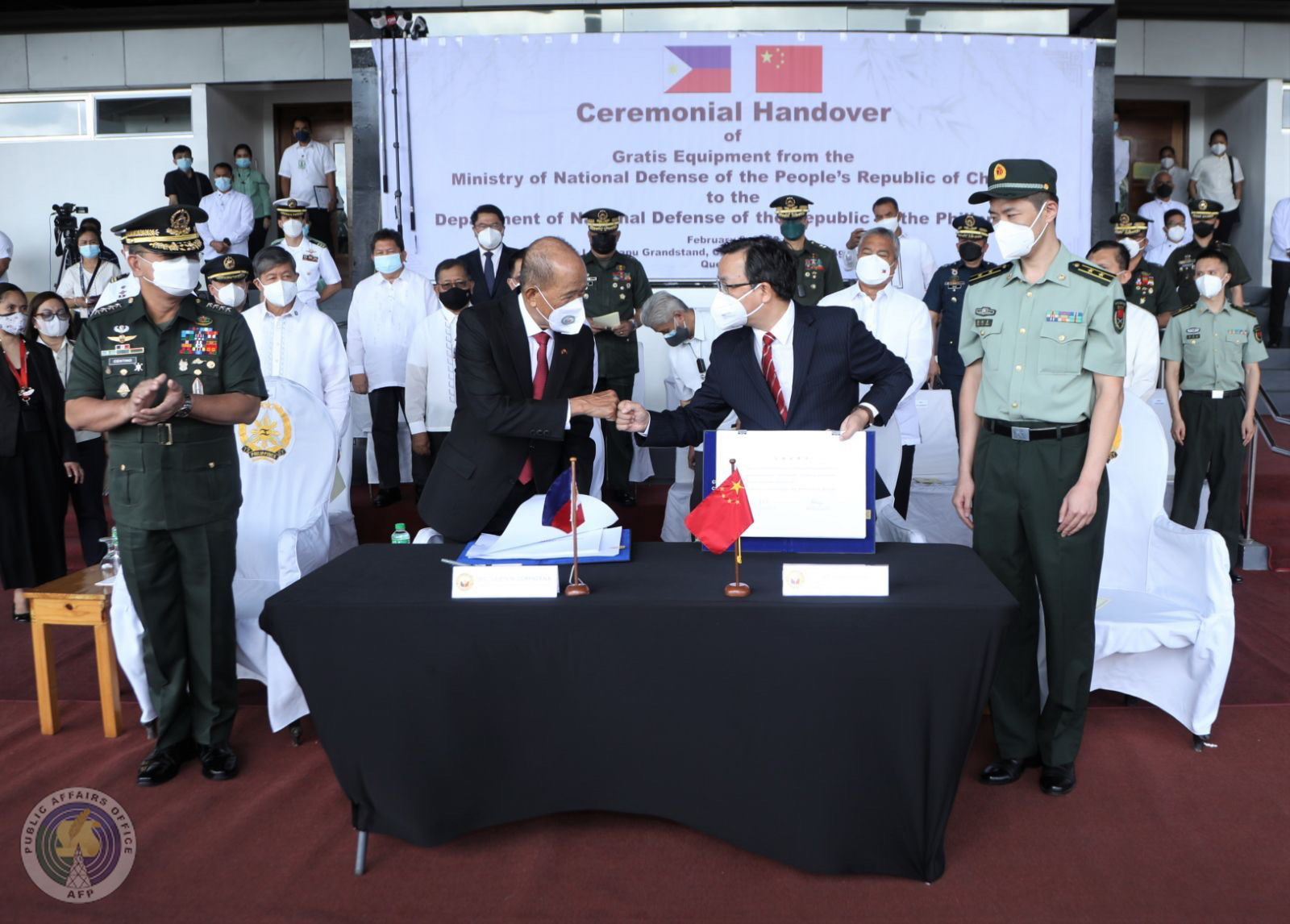 AFP receives military equipment from China